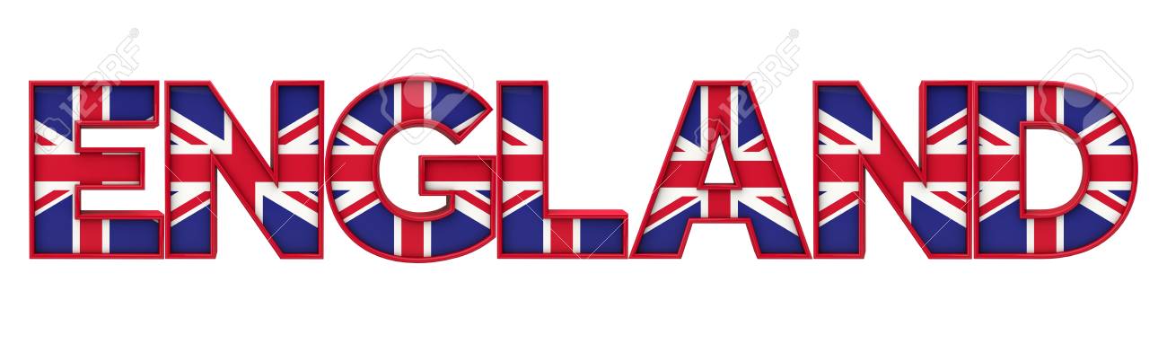 England word made from union jack flag lettering. 3D Rendering-Free Web ...